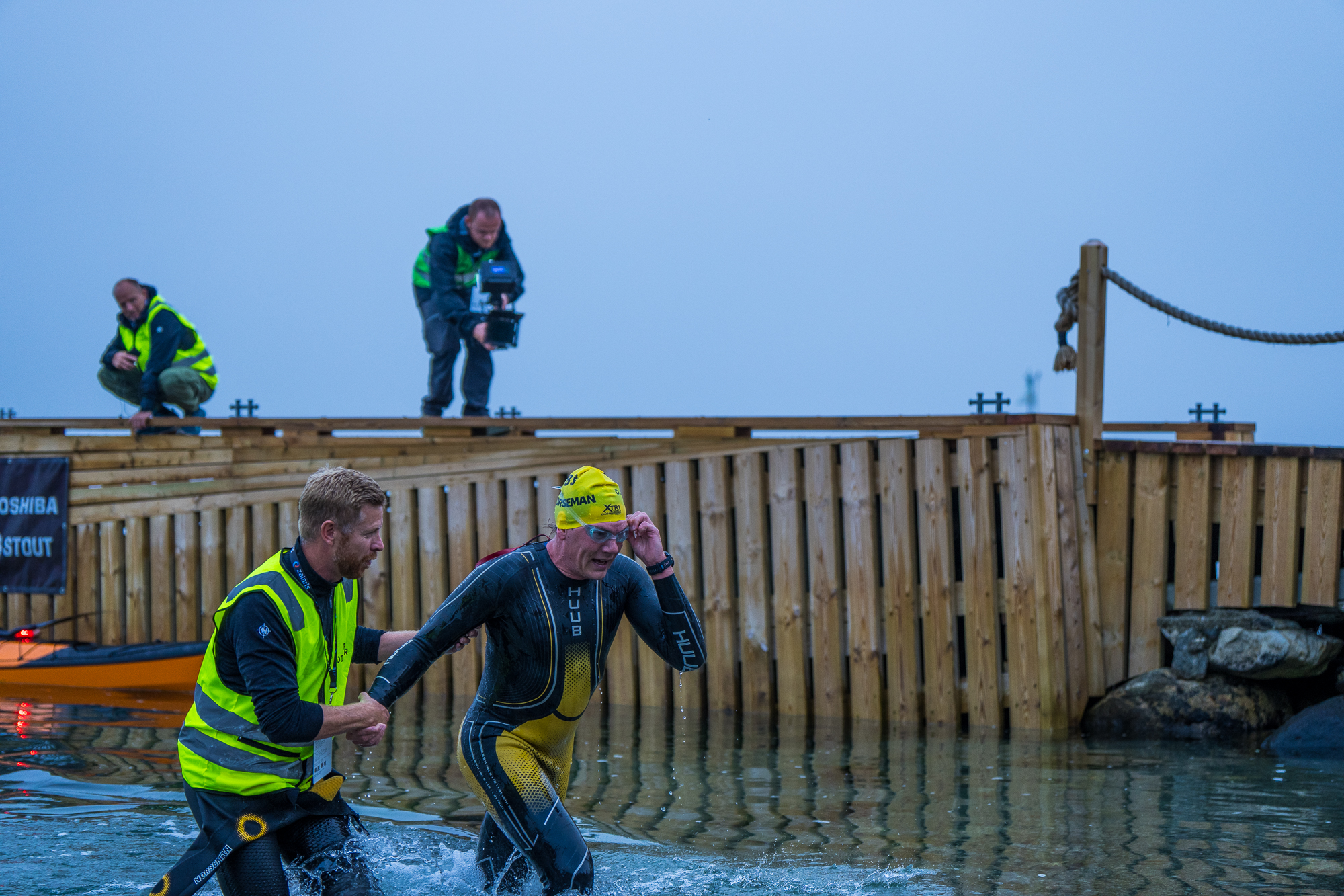 Norseman 2025 Race Day Jumping off the Ferry and Swim Photos by Kevin ...